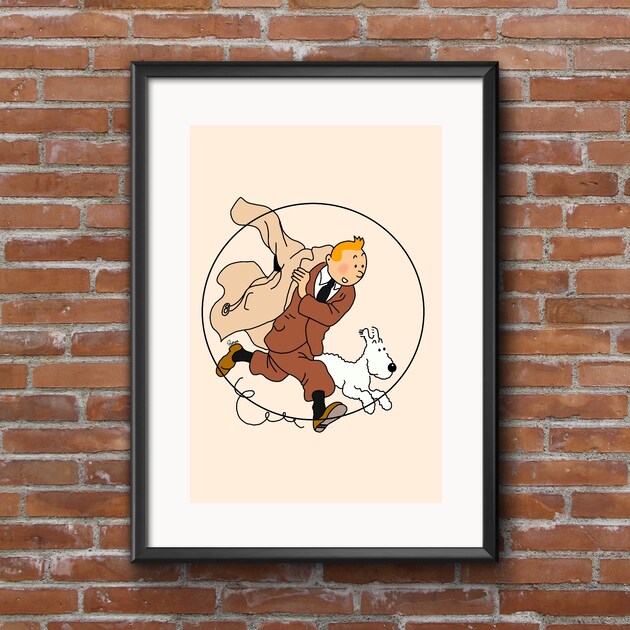 Tintin Comics Printable Wall Art | Comic Poster | Comics Art Print ...