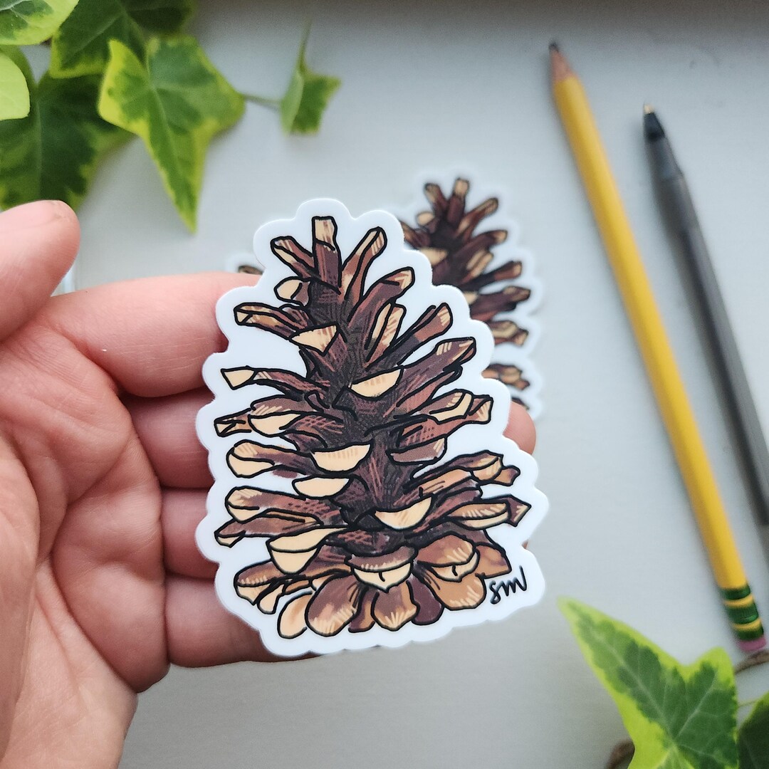 Pine Cone Sticker - Etsy
