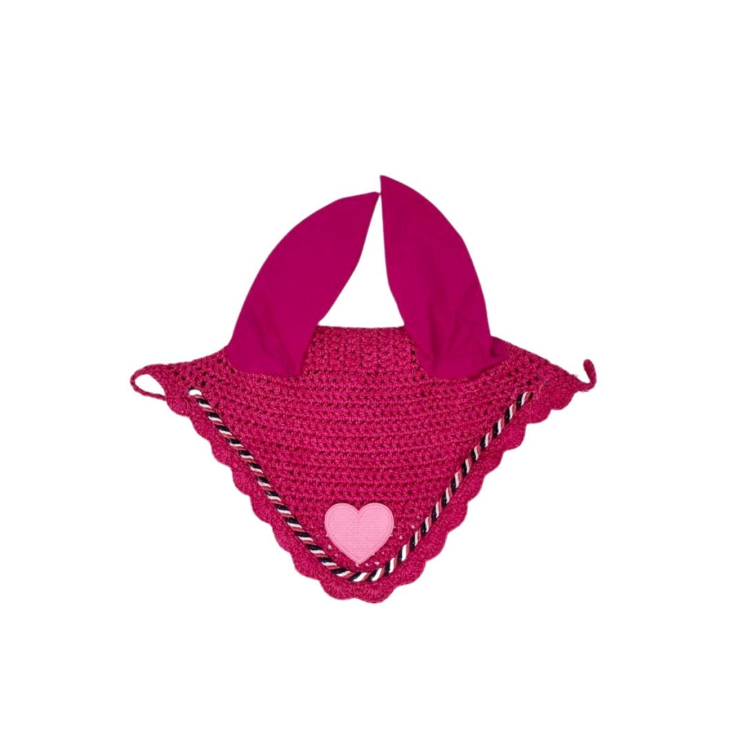 Hot Pink Heart Bonnet! Horse-Sized