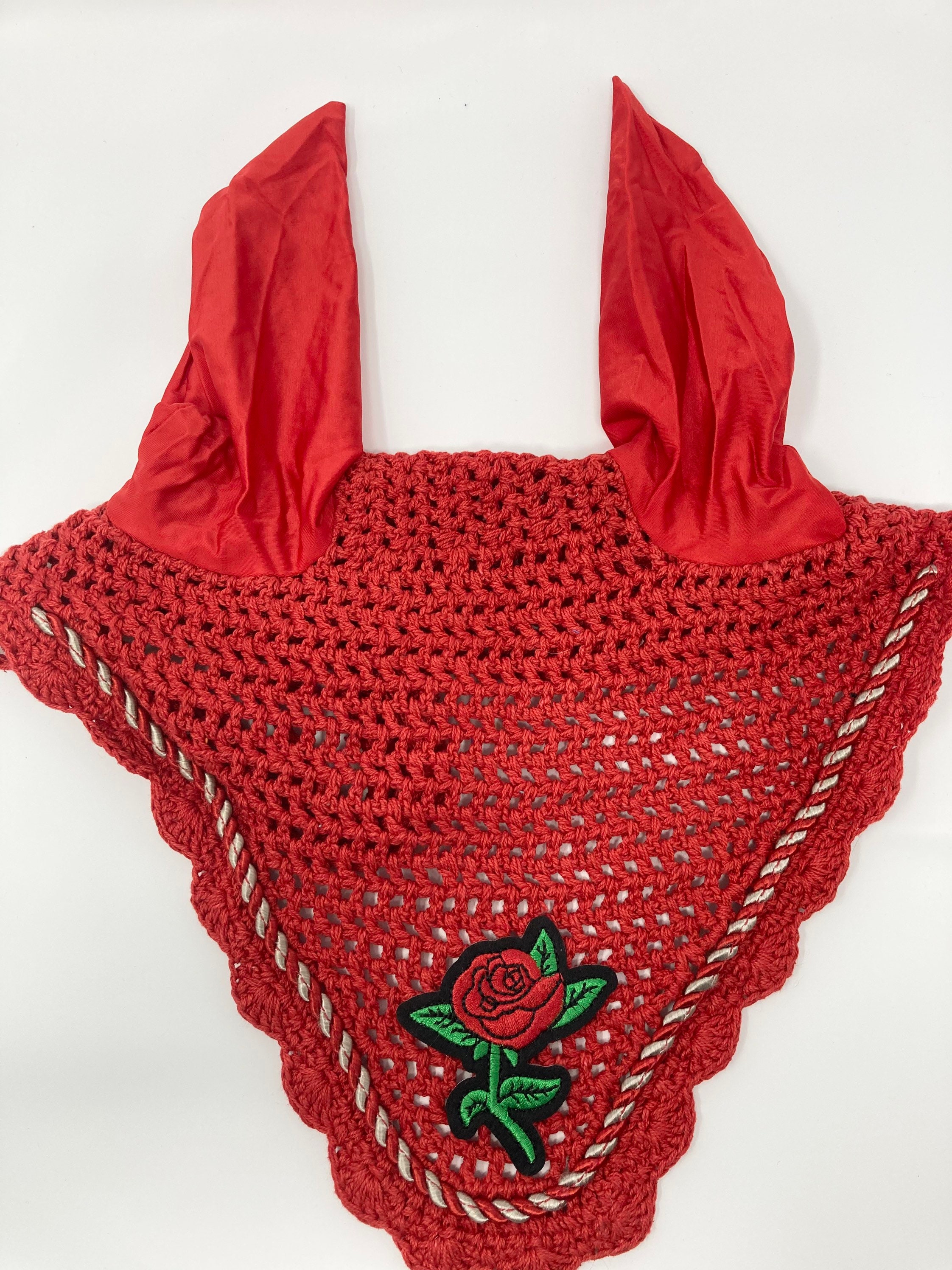 NEW Red Rose Bonnet! Horse-Sized