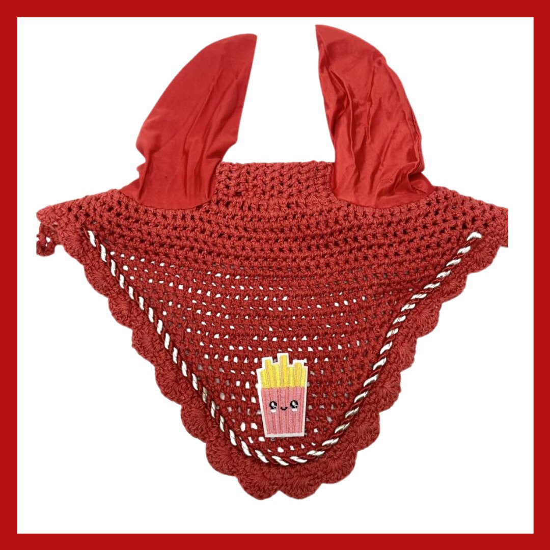 NEW Red French Fries Bonnet! Horse-Sized