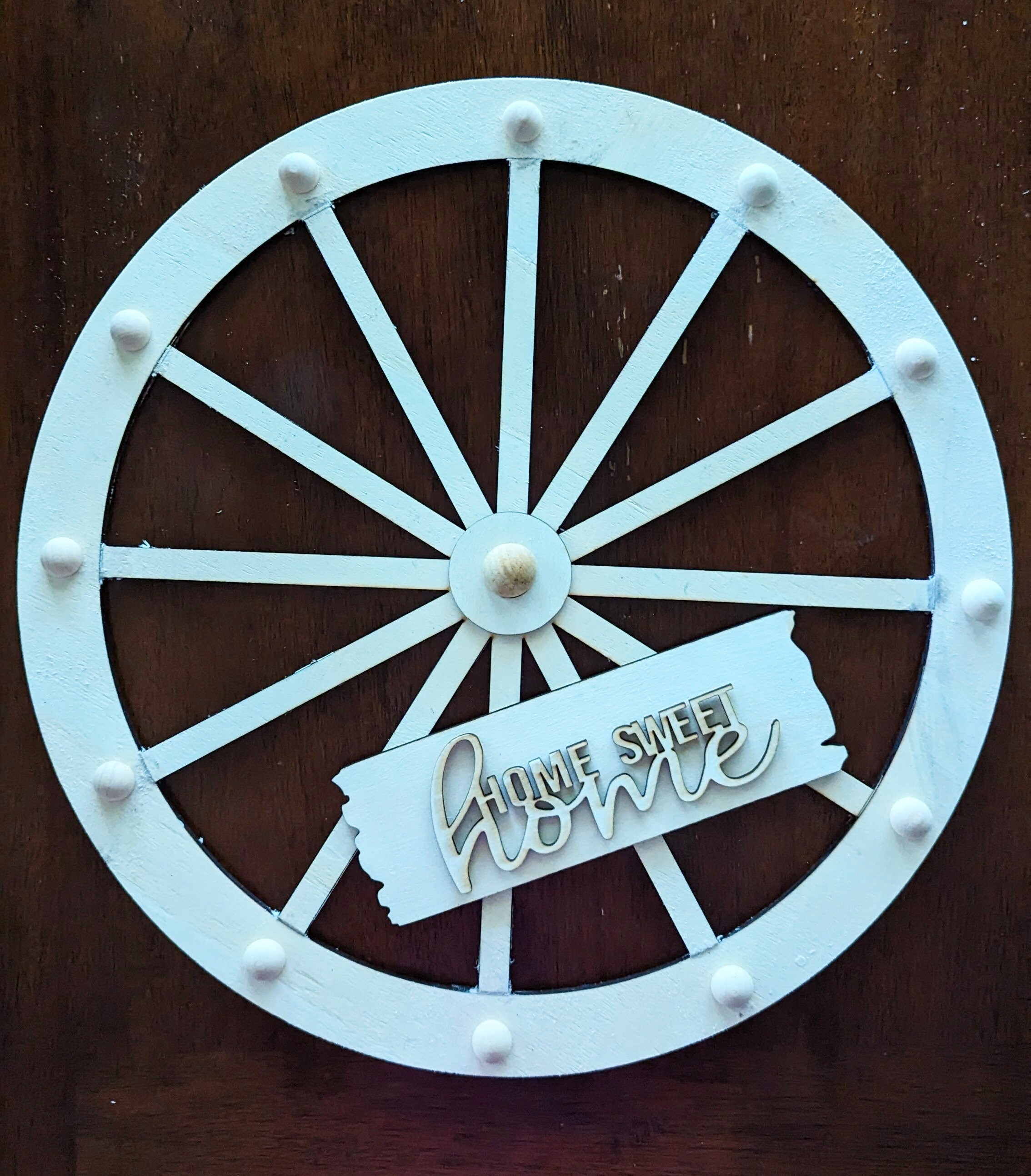 Wood Wagon Wheel & Sign Cut-out Kit Ready to Finish Crafts, DIY Wood ...