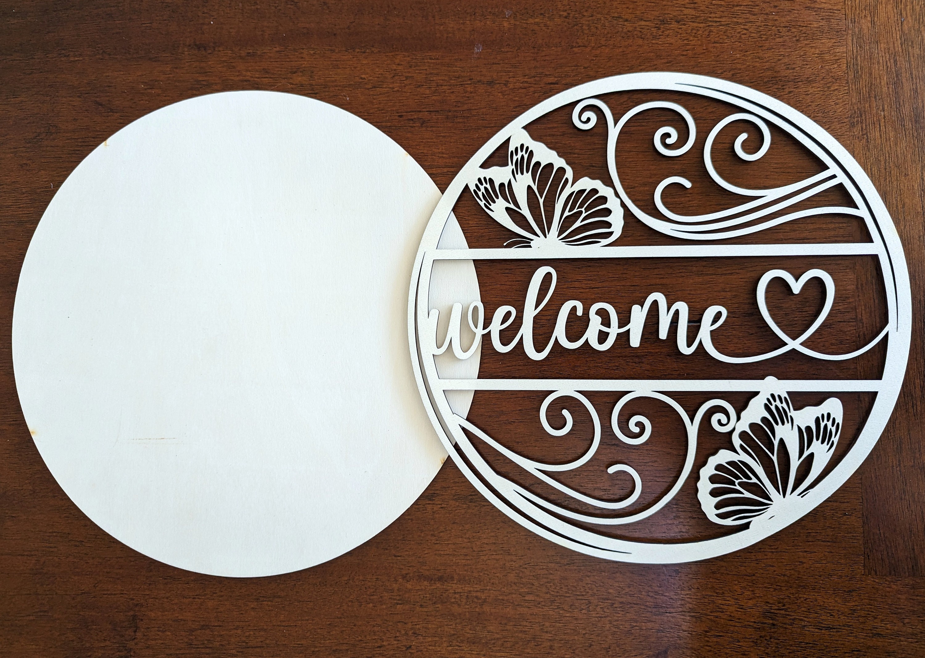 Spring Butterfly Welcome DIY Wood Sign Kit, Ready to Finish Crafts, DIY ...