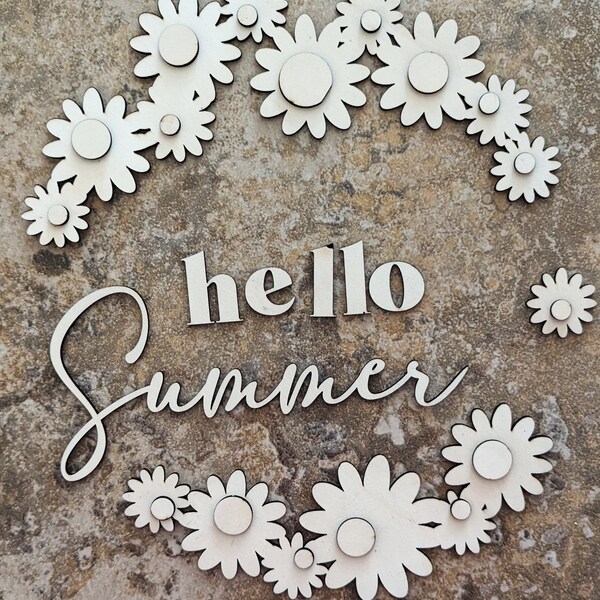 Round Wood Summer Sign - Etsy