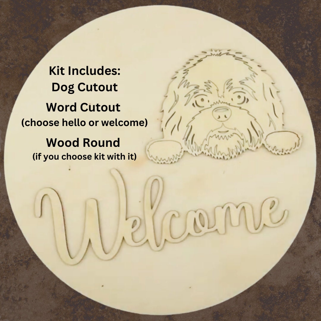 DIY Unfinished Wood Dog Sign Kit Perfect Adult Craft Project 53 Breeds ...