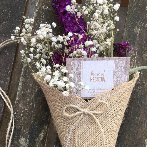 Large Empty Hessian Flower Sack Decoration Natural Wedding - Etsy