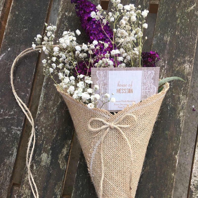 Hessian Flowers - Etsy UK