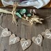Cards Wedding Christening Special Event Sign Mini Hessian Heart Bunting ...