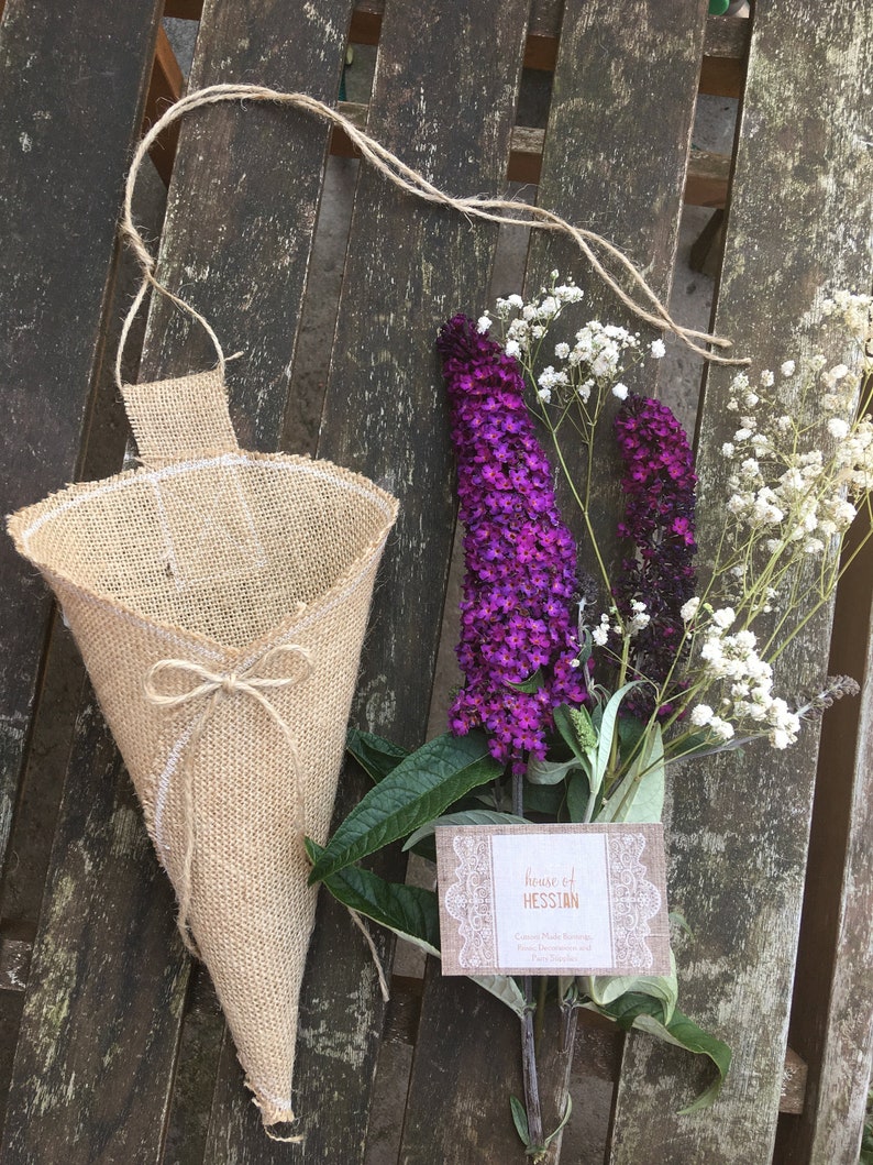 Large Empty Hessian Flower Sack Decoration Natural Wedding - Etsy