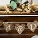 Cards Wedding Christening Special Event Sign Mini Hessian Heart Bunting ...