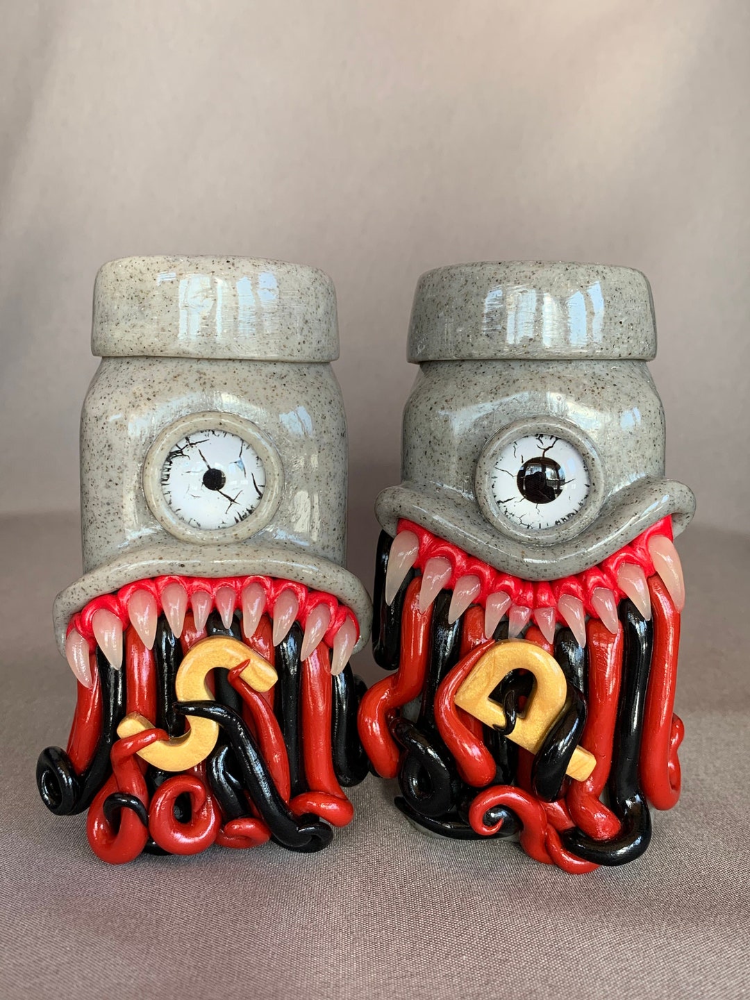 Handmade Polymer Clay Salt and Pepper Shaker - Unique S&P Shakers - OAK ...