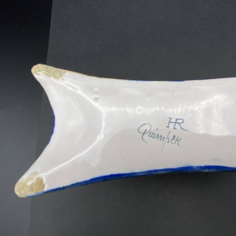 Miniature Planter HR HENRIOT Quimper 1895-1922 Signed L14cm Brittany ...