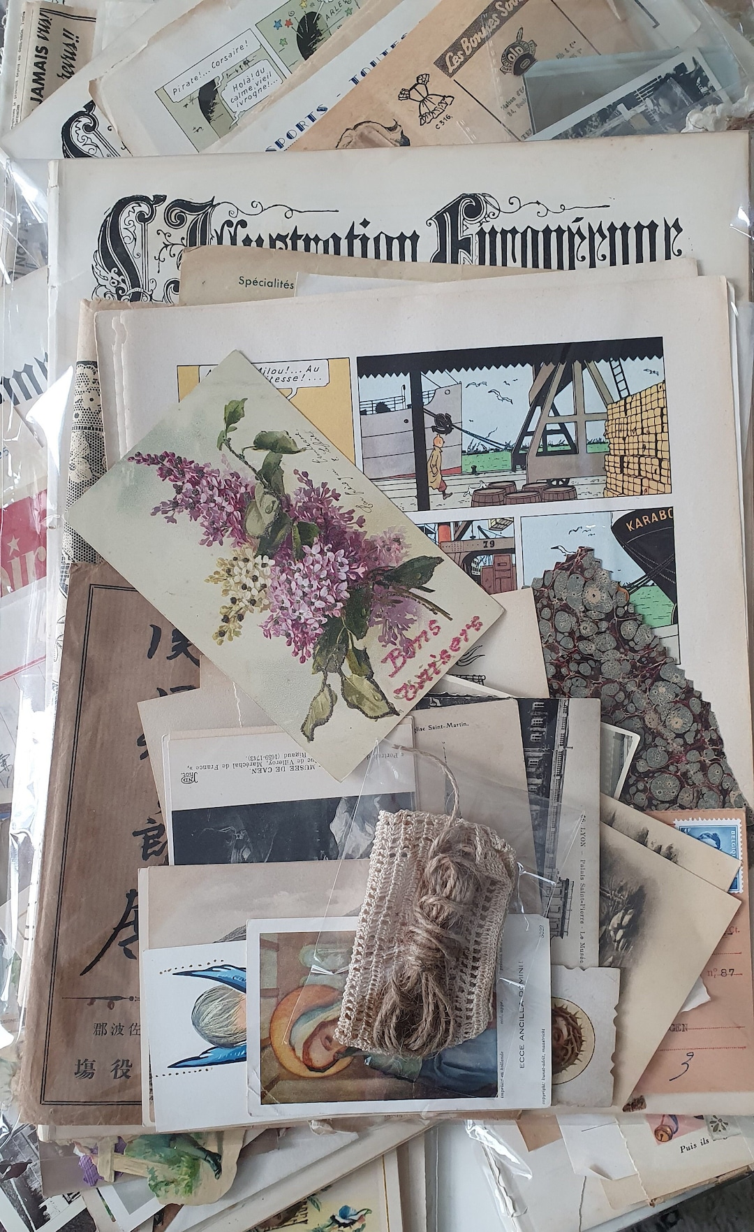 Vintage Mystery Kit Lot of Old Papers 100% Vintage Old Papers 1890 to ...