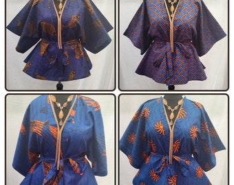 Stylish Handmade Ankara Kimono Top / Jacket Sizes UK10-22 Available - Etsy