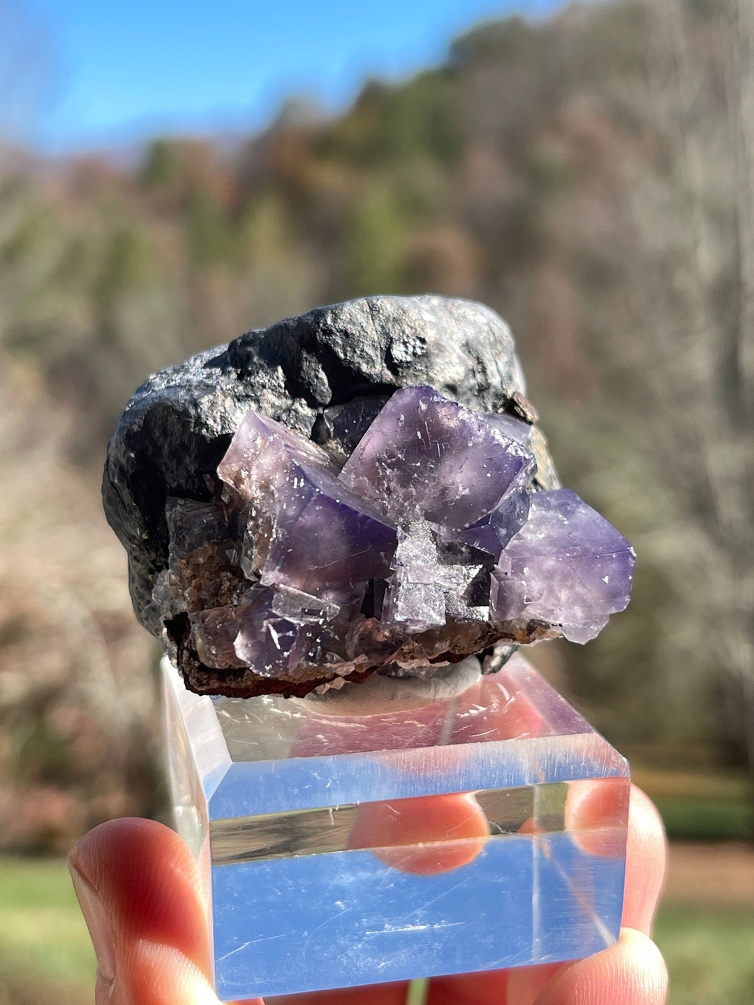 Fluorite With Galena From the Purple Rain Pocket of the Lady Annabella ...