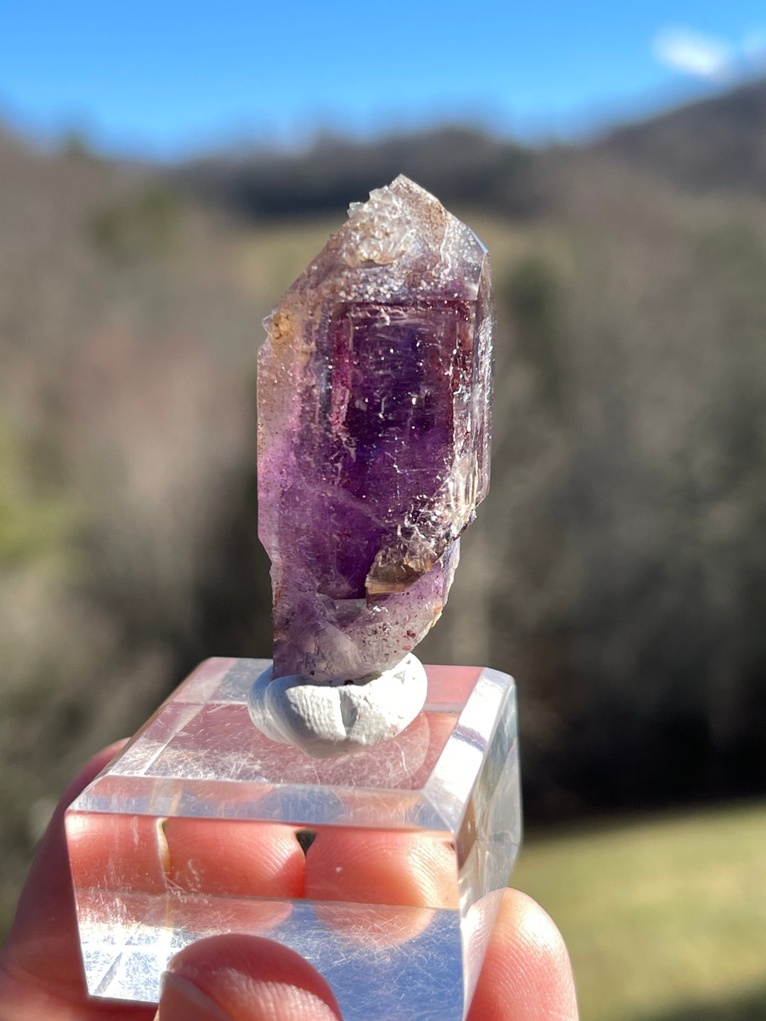 Skeletal Amethyst With Calcite From the Goboboseb Mountains in Namibia ...