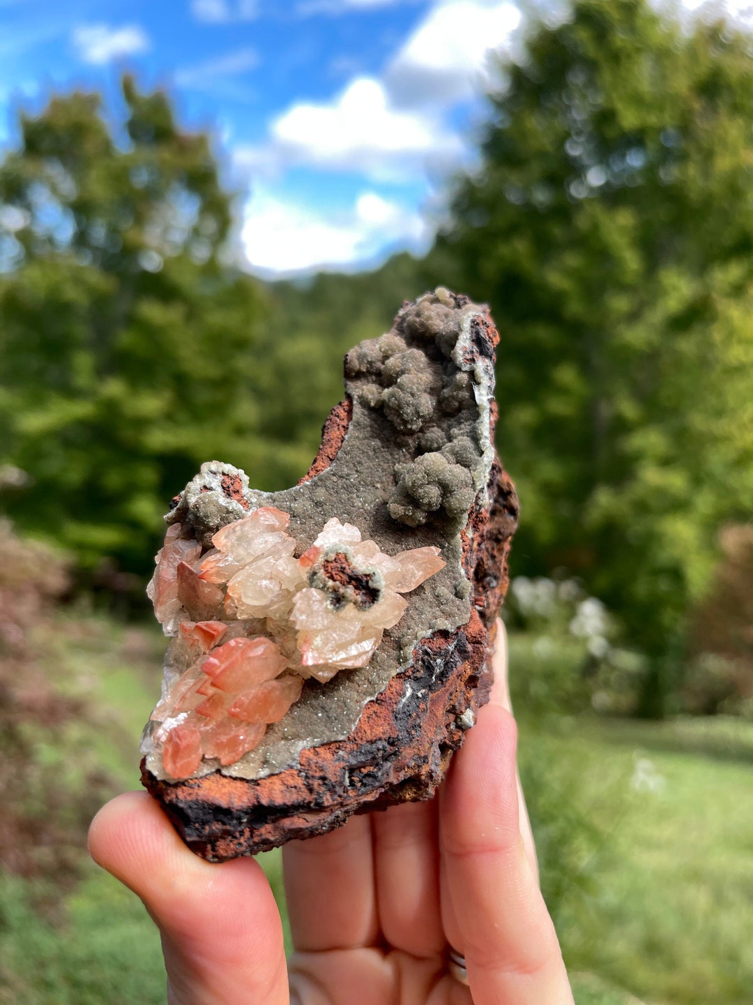 Calcite and Austinite on Matrix From the Ojuela Mine in Durango, Mexico ...