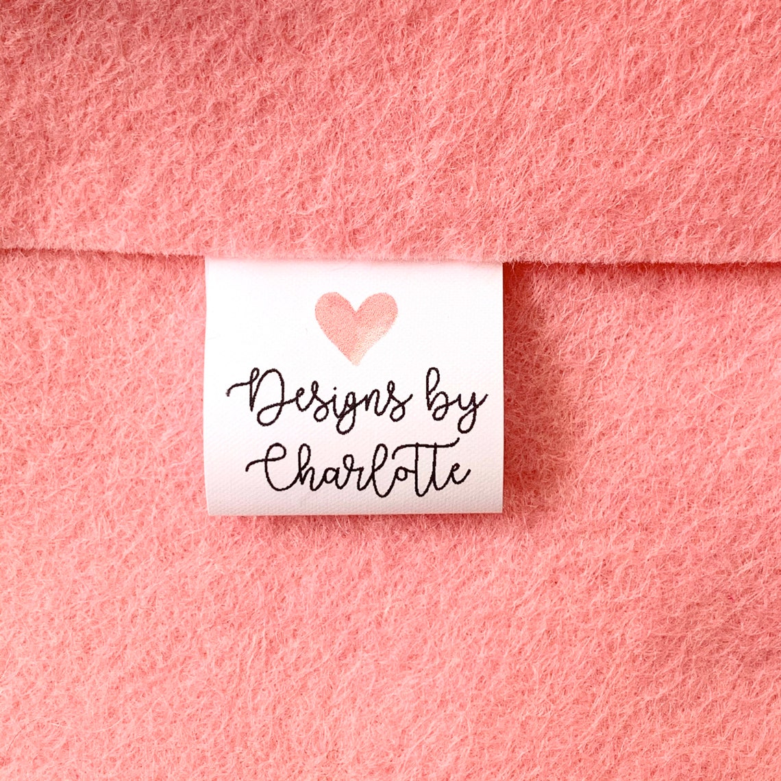 Fold Over Fabric Garment Tags for Handmade Items Customise Your Text ...