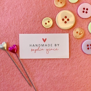 Custom White Fabric Clothing Labels Product Tags Handmade Items ...