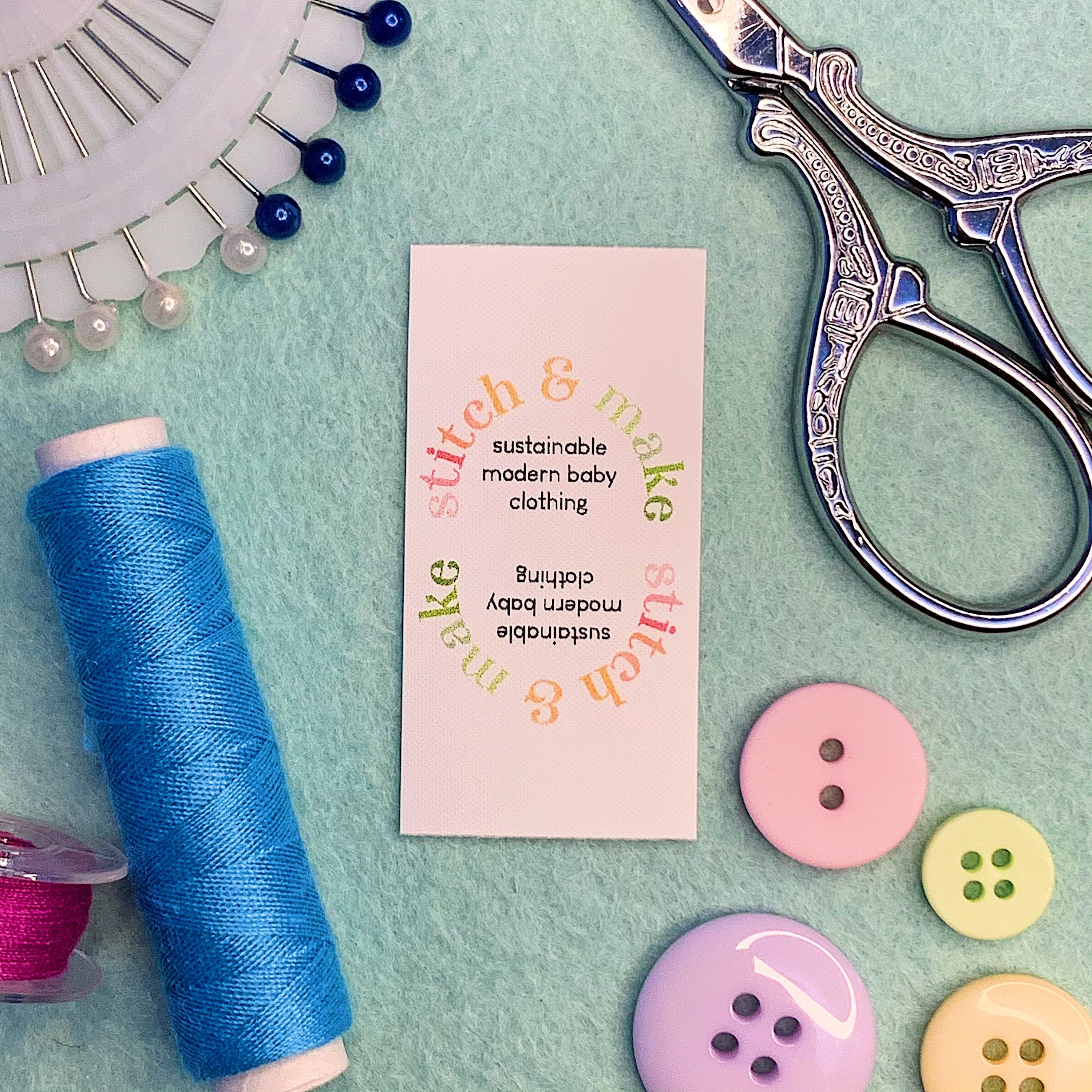Fold-over Fabric Garment Product Tags for Handmade Items Customise With ...