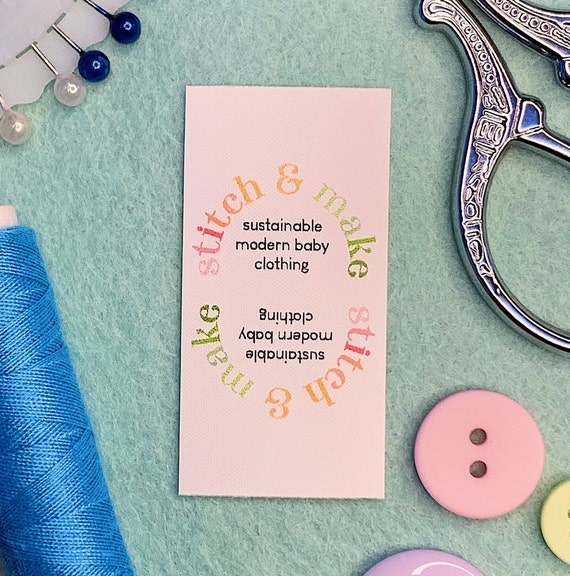 Fold-over Fabric Garment Product Tags For Handmade Items | Etsy