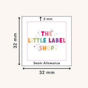 Flat Lay Colourful Flower Fabric Labels Tags Handmade Items Customise ...