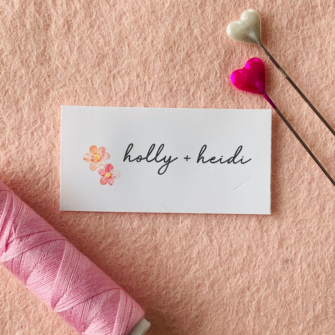 Set of 50 Flat Lay Fabric Garment Product Tags for Handmade Items ...