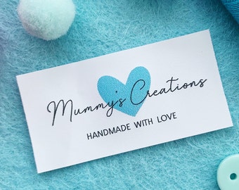 Custom White Fabric Clothing Labels Product Tags Handmade | Etsy UK