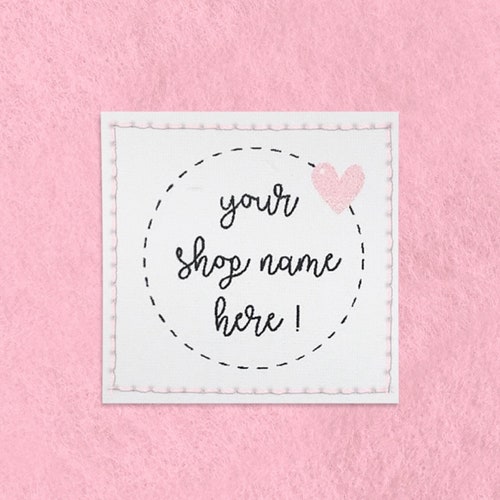 Set 50 Sew on Custom Clothing Labels Tags for Handmade Items | Etsy