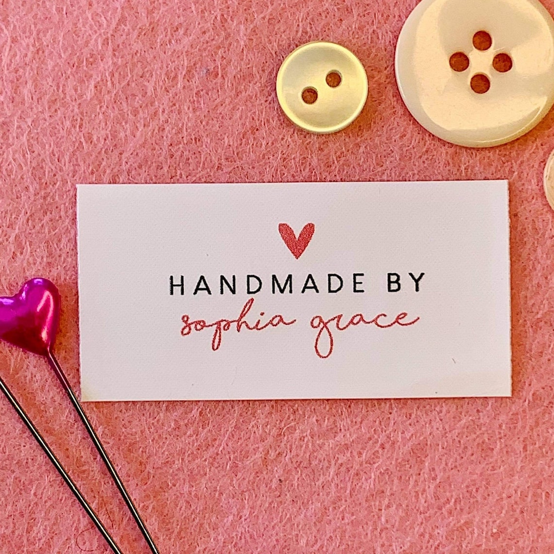 Custom White Fabric Clothing Labels Product Tags Handmade | Etsy UK