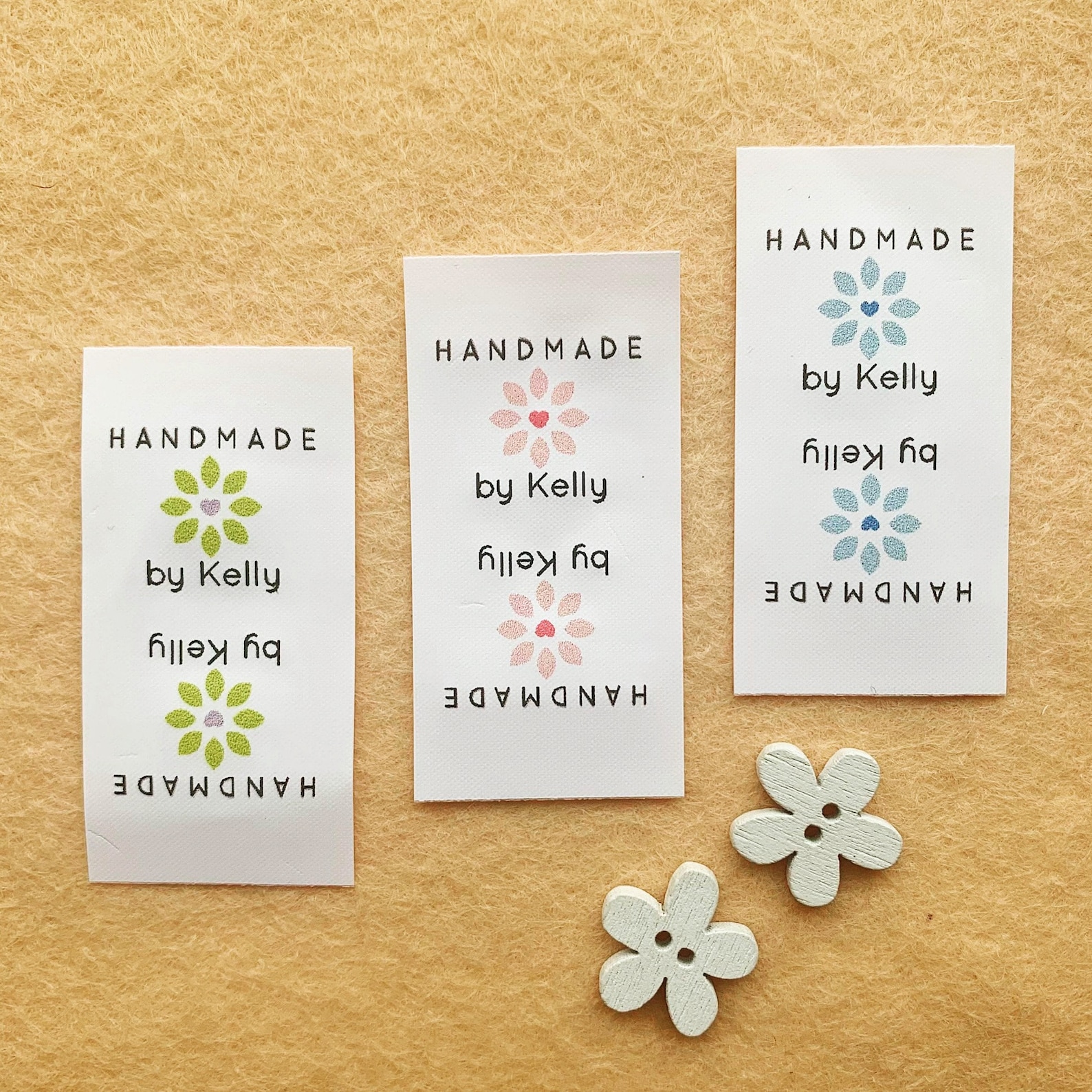 Fold-over Fabric Garment Product Tags for Handmade Items - Etsy