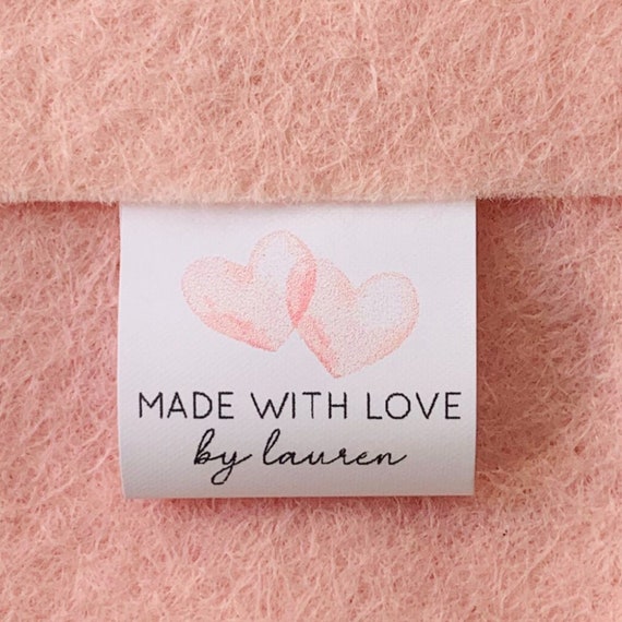 Custom White Fabric Clothing Labels Product Tags Handmade | Etsy