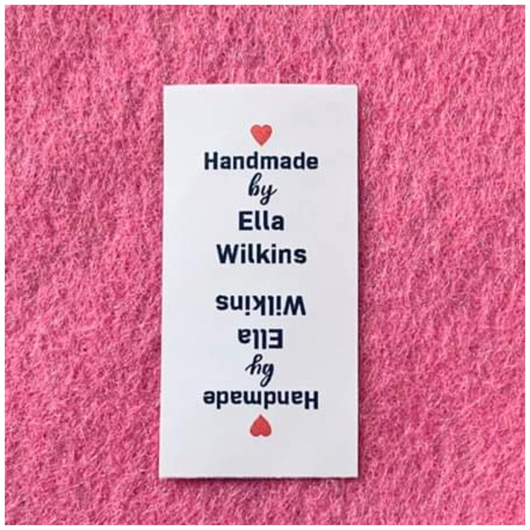 Set 50 Custom Fabric Clothing Labels Product Tags Handmade Items ...