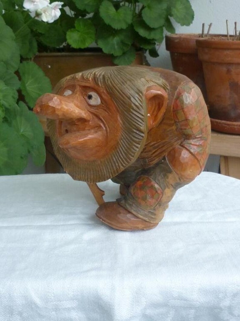 Anton Sveen Vintage Norwegian Hand Carved Wooden Troll - Etsy