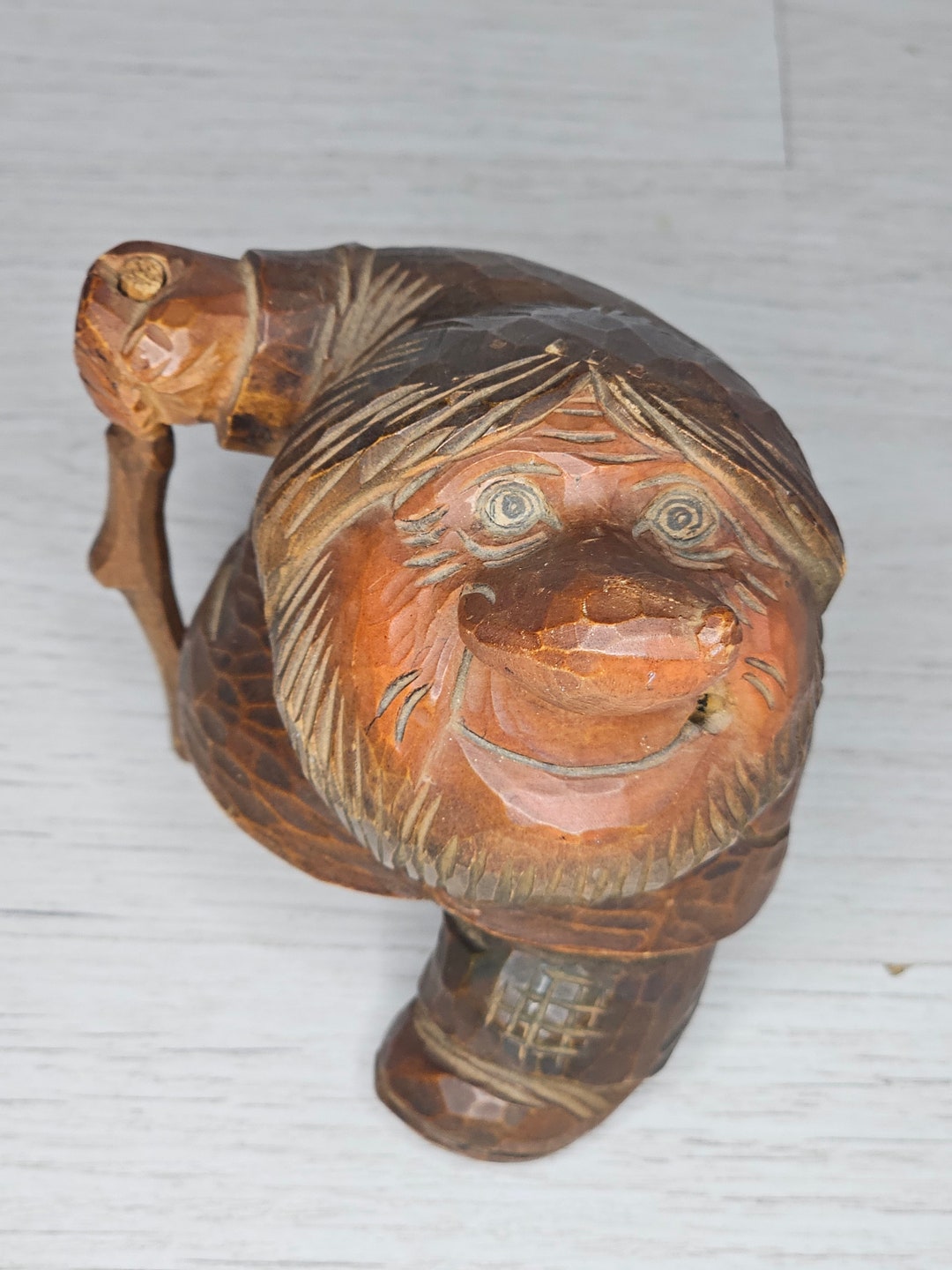 Vintage Hand Carved Norwegian Troll by Otto Sveen - Authentic Wooden ...