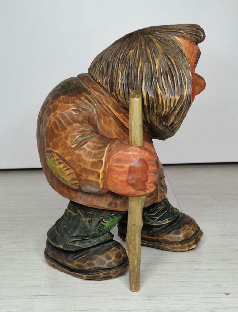 Vintage Hand Carved Norwegian Troll by Otto Sveen - Authentic Wooden ...
