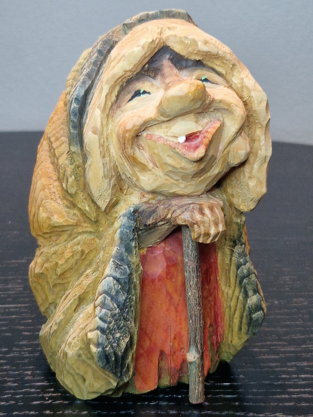 Henning Vintage Hand Carved Wooden Norwegian Troll - Etsy