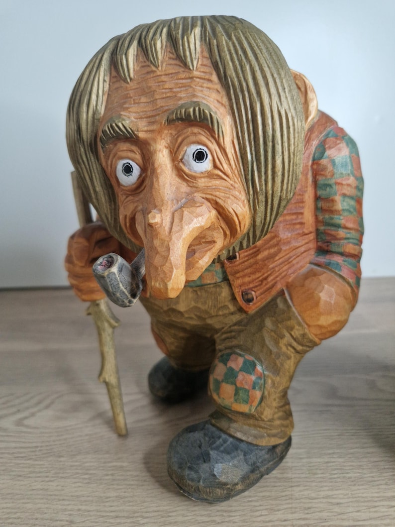 Anton Sveen Signed LARGE Vintage Norwegian Hand Carved Wooden Troll - Etsy