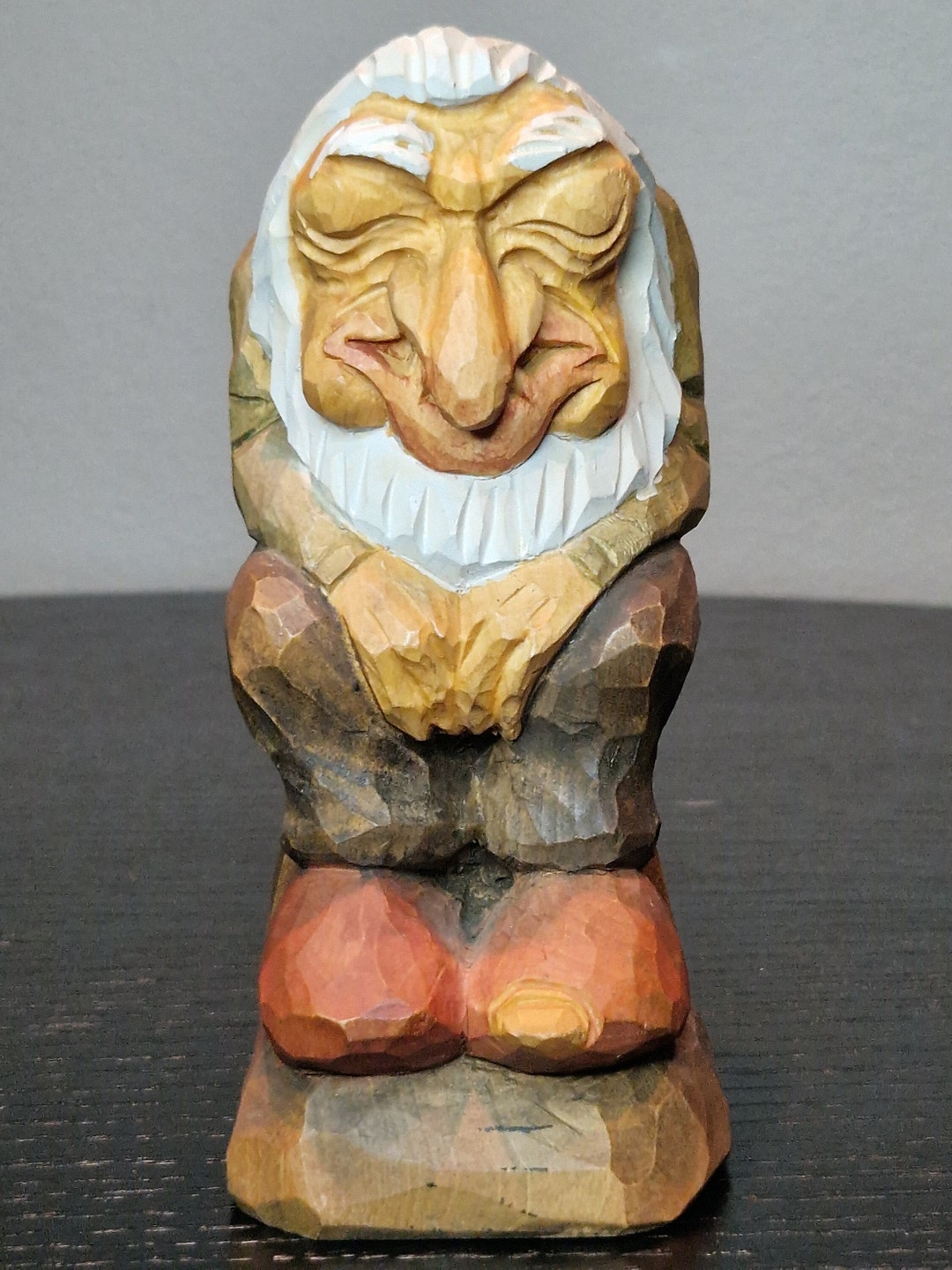 Vintage Norwegian Hand Carved Wooden Troll (6 Inches) - Etsy