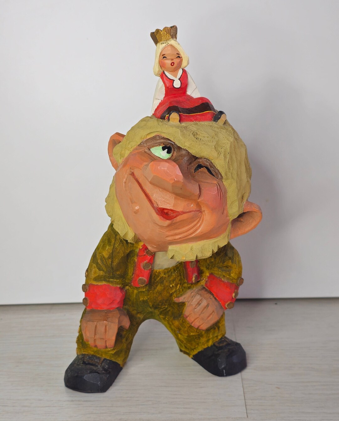 Henning Large Vintage Norwegian Hand Carved Wooden Princess Troll - Etsy