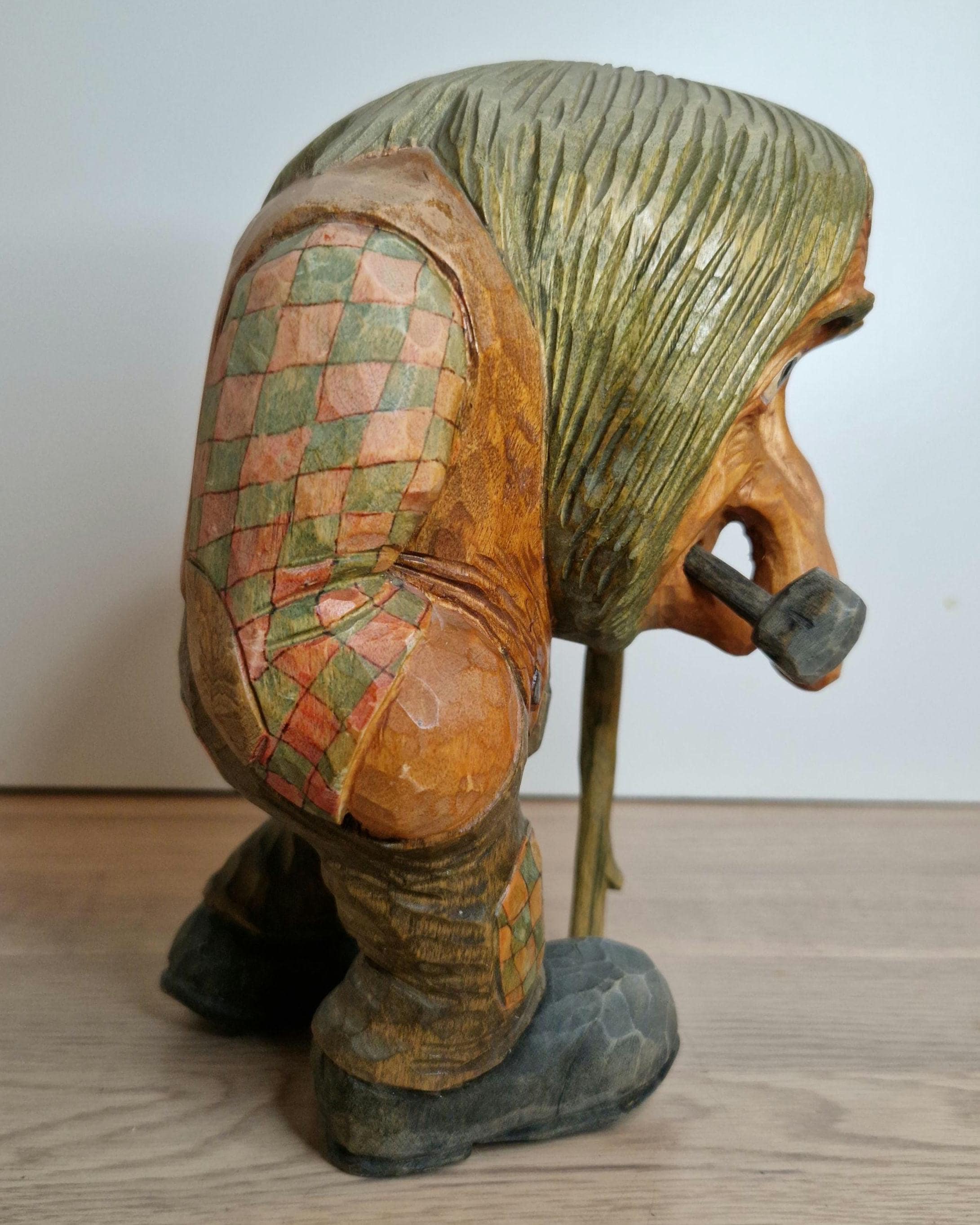 Vintage Hand Carved Norwegian Troll by Anton Sveen - Authentic Wooden ...