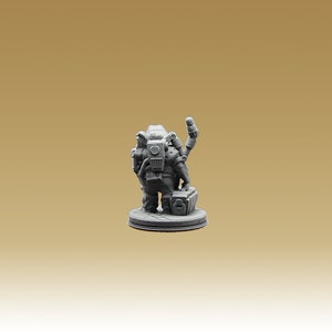 3D Printed Dwarf Flight Mechanic Miniature | Cyberpunk RPG - Etsy