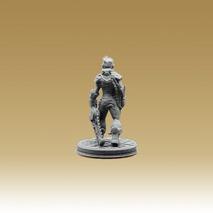 Mutant Slayer Undead Alien Male Chain & Sword Space 3D Printed Sci-fi ...