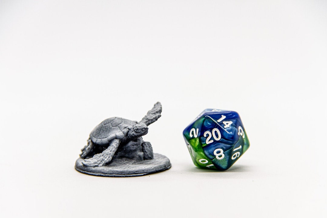 Resin Sea Turtle Miniature, Dungeons and Dragons RPG Figure (set of 2 ...