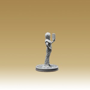 3D Printed Cyberpunk Elf Miniature | Sci-fi TTRPG Dnd Agent - Etsy