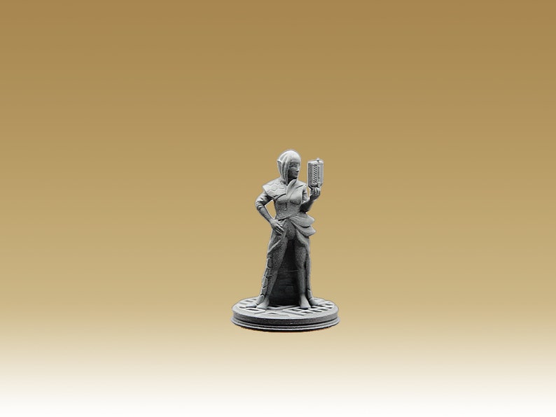 3D Printed Cyberpunk Elf Miniature | Sci-fi TTRPG Dnd Agent - Etsy