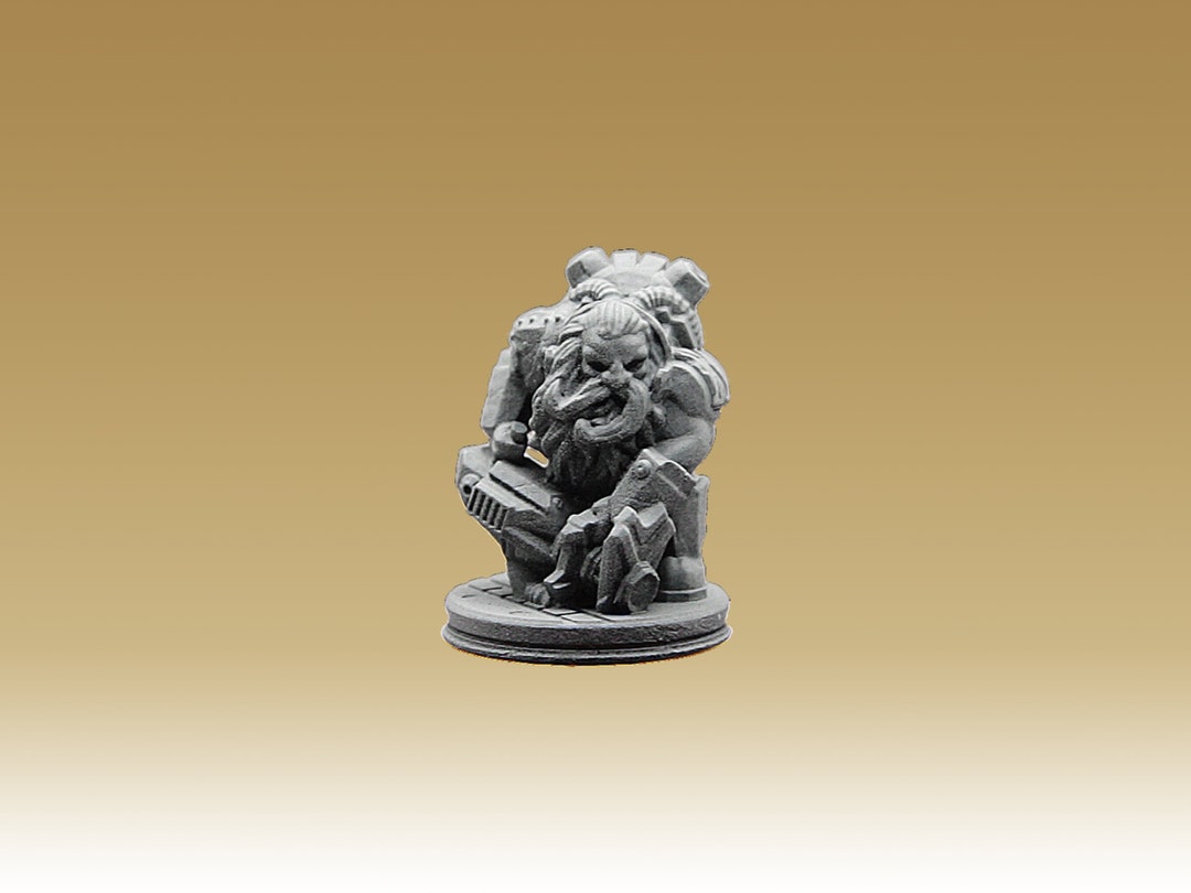 3D Printed Sci-fi Dwarf Machine Gunner Miniature | Tabletop RPG - Etsy