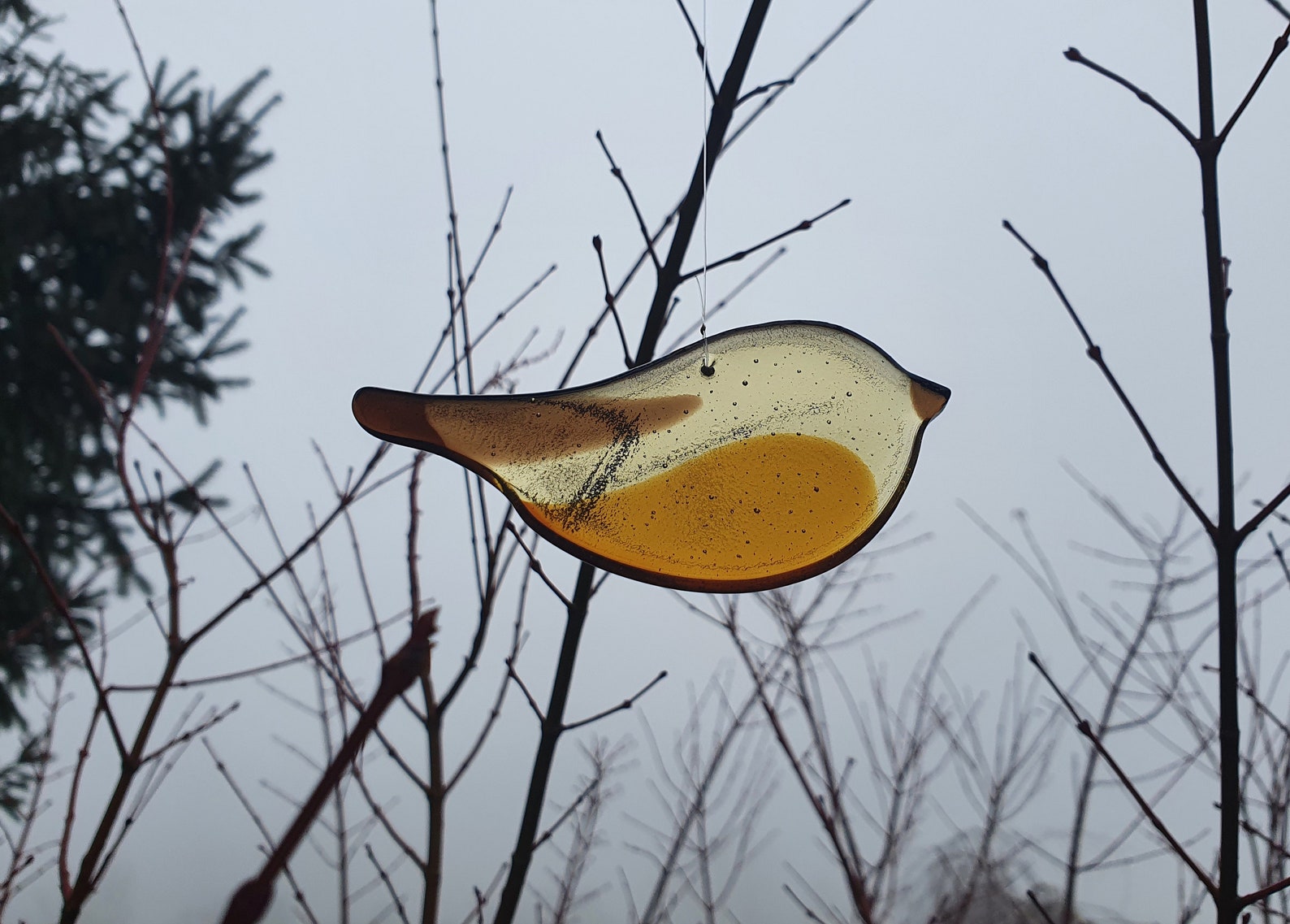 Colorful Fused Glass Birds Set of 3 - Etsy