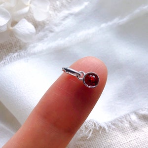 Add-on Birthstone Charm, Sterling Silver Swarovski Charm, Tiny ...