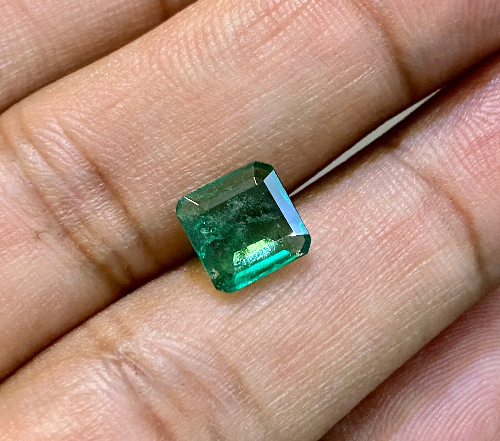 Genuine Zambian Emerald Square Flat Shape. Natural Emerald 1.60cts - Etsy